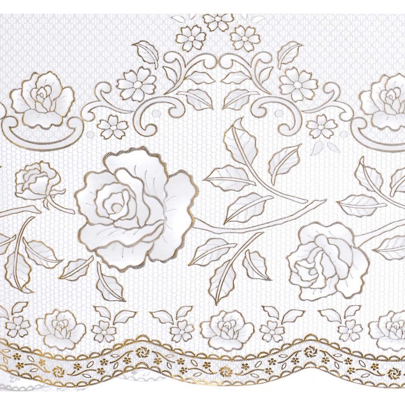 Vinyl lace tablecloth Gold by Blanc Mariclo ideal for a shabby chic decor