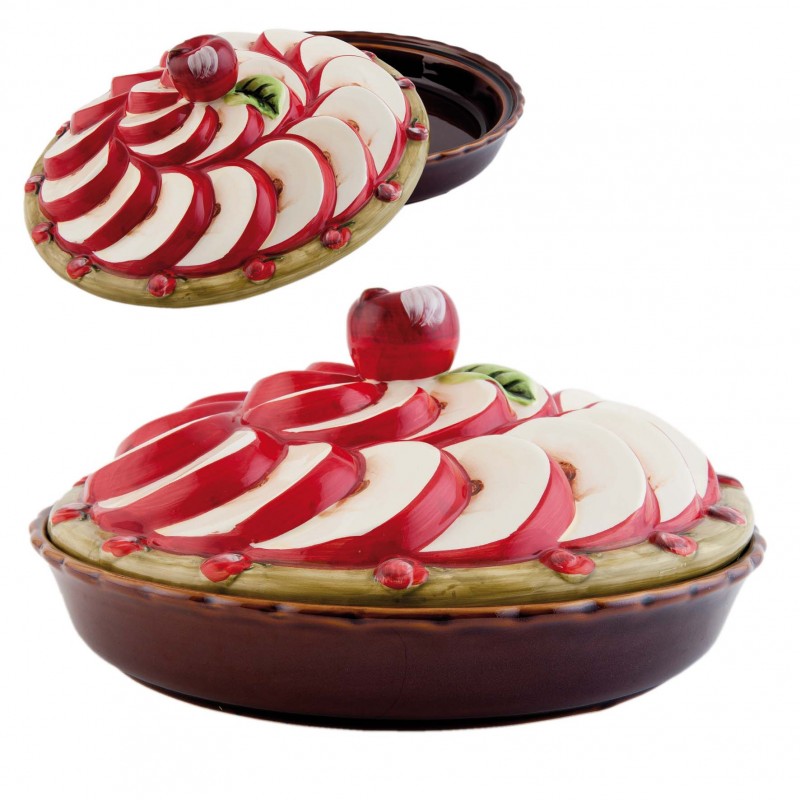 Grand plat de présentation avec couvercle pommes par Clayre & Eef pour ...