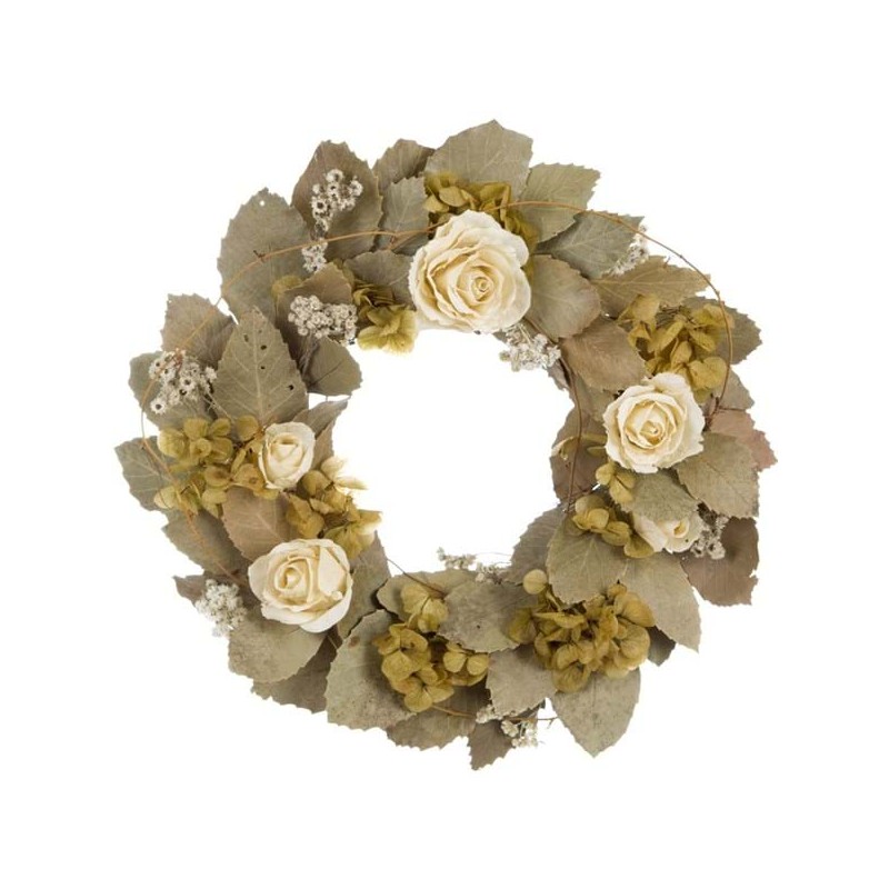 Couronne decorative a suspendre par Blanc Mariclo pour une déco shabby ...